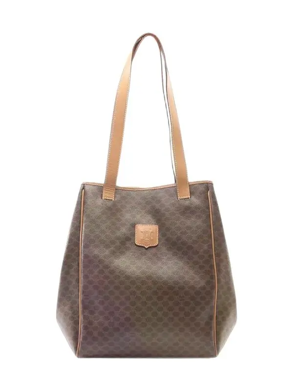 Celine Macadam Coated Canvas Tote Bag - Brown