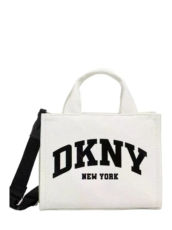 Dkny Logo-print Canvas Tote Bag - White