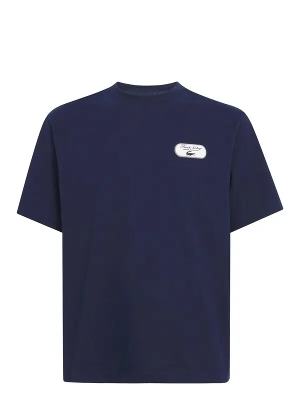 Lacoste Ultra Dry Tennis Heritage Graphic T-shirt - Navy