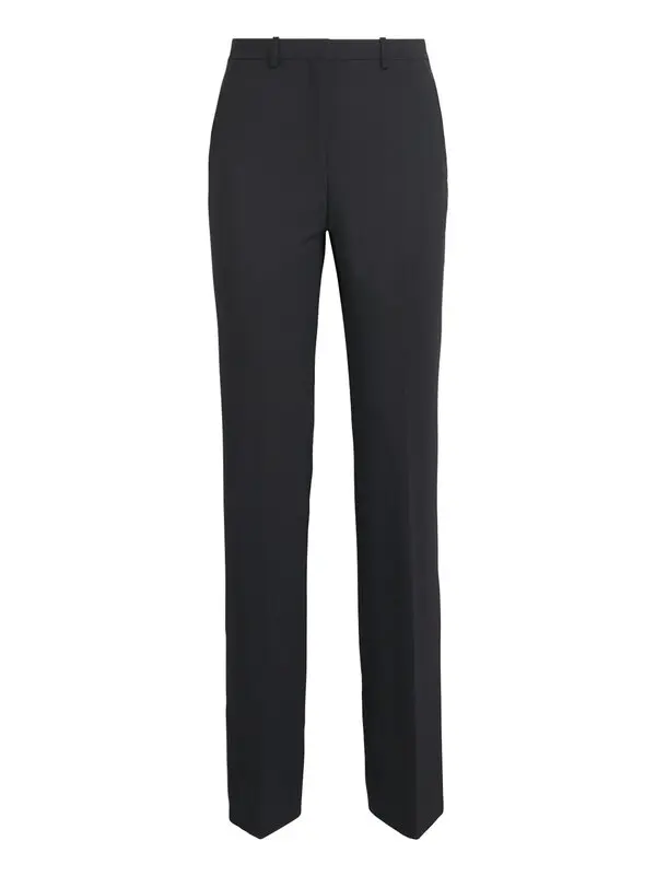 Theory Wool Flared Trousers - Black