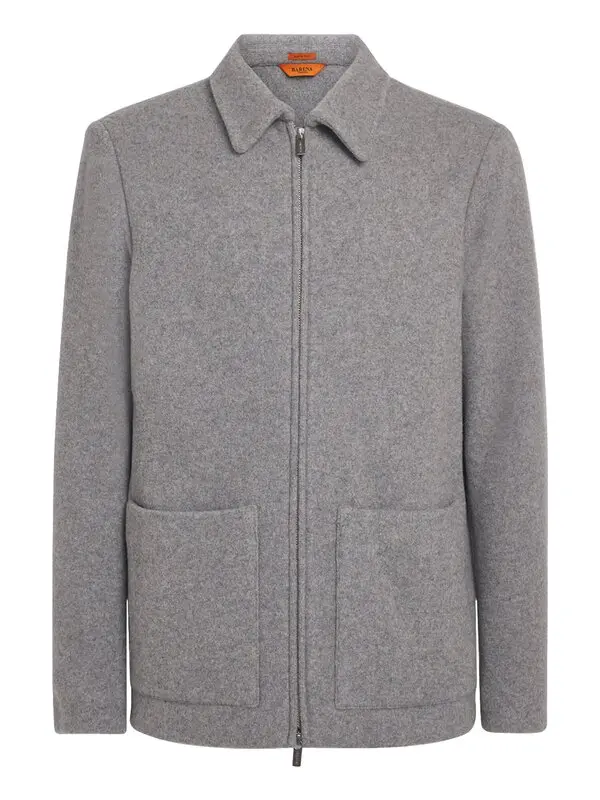 Barena Venezia Wool-blend Zip-up Cardigan - Grey