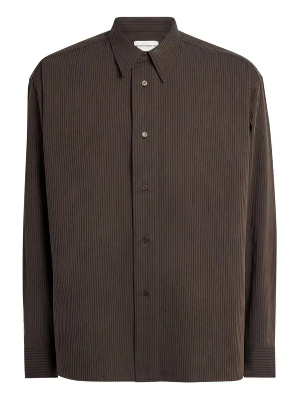 Studio Nicholson Cotton Stripe Shirt - Brown