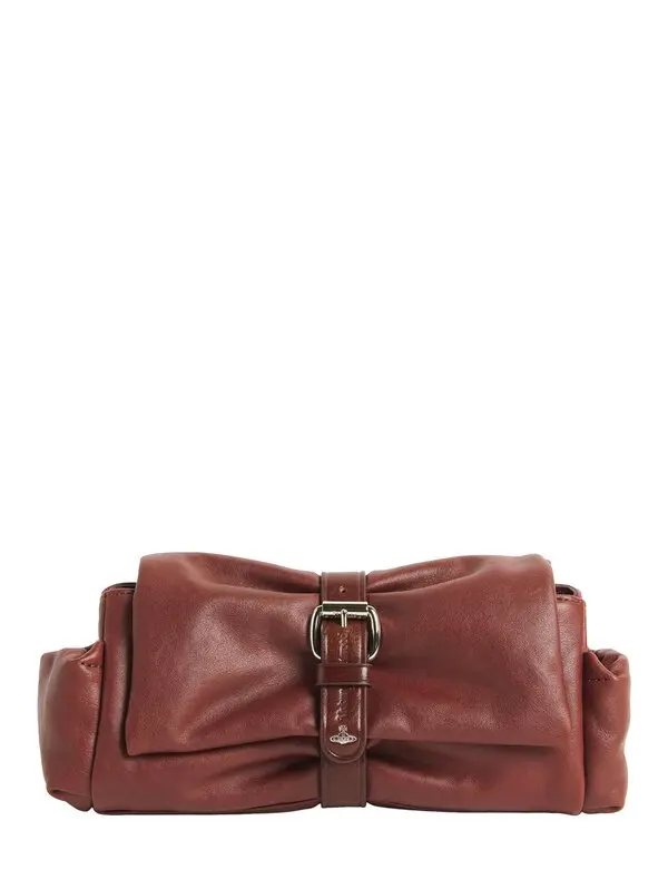 VIVIENNE WESTWOOD Leather Hazel Treasure Clutch Bag - Brown