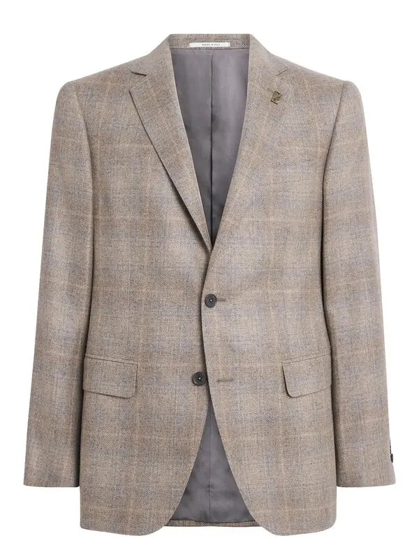 Pal Zileri Cashmere Check Blazer - Brown