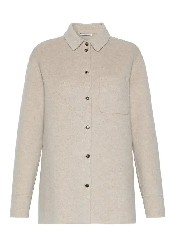 Max Mara Wool-cashmere Overshirt - Beige