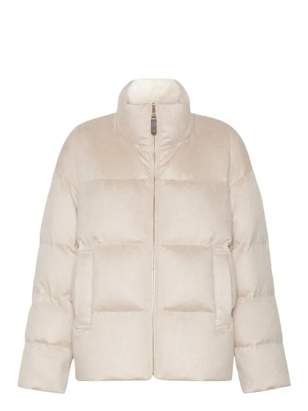 Max Mara Cashmere Puffer Coat - Nude