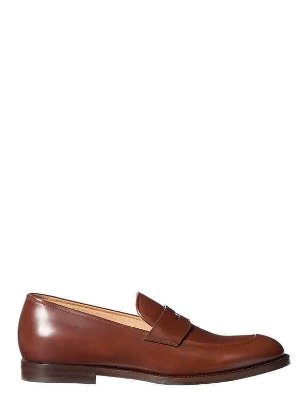 Brunello Cucinelli Leather Penny Loafers - Brown