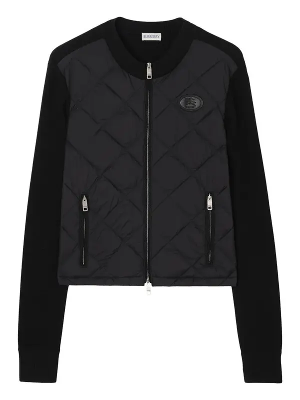 Burberry Quilted Wool-trim Fulbrook Jacket - Black