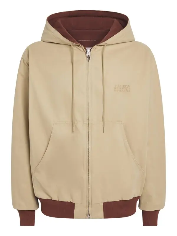 MAISON MARGIELA Reversible Zip-up Bomber Hoodie Jacket - Beige