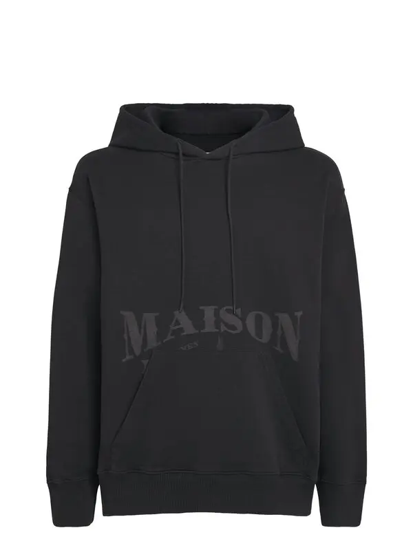MAISON MARGIELA Oversized Logo Hoodie - Black