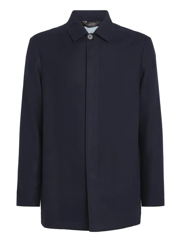 Colombo Wool Car Coat - Navy