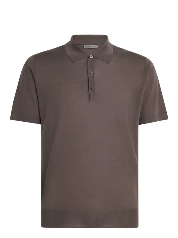 Corneliani Wool Polo Shirt - Brown