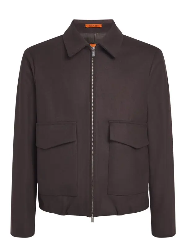 Barena Venezia Wool-blend Tailored Bomber Jacket - Brown