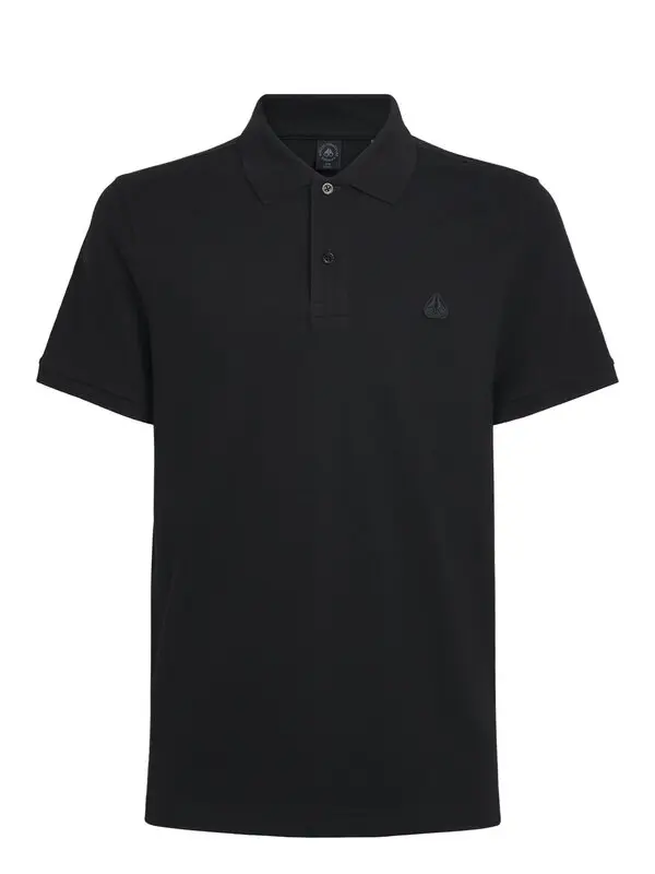 Moose Knuckles Logo Polo Shirt - Black