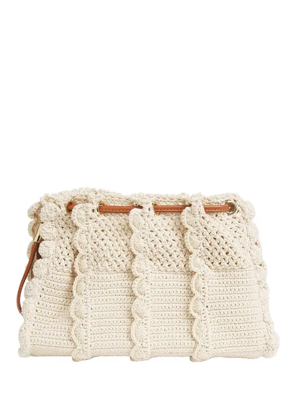 Ulla Johnson Small Crochet Adria Clutch Bag - Pink