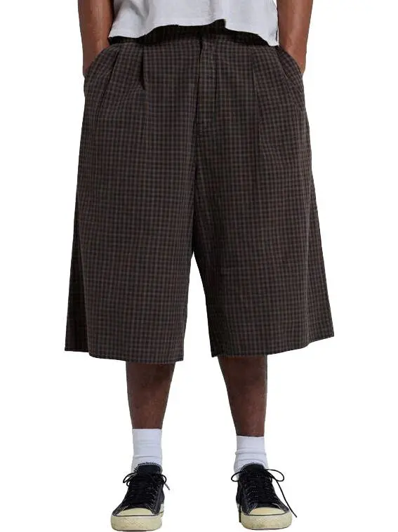 JADED LONDON Goliath Check Pleated Xl Shorts - Blue
