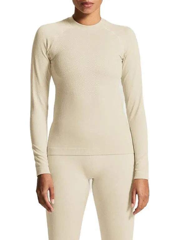 CRAFT Performance Long Sleeve Mock Neck T-shirt - Plaster