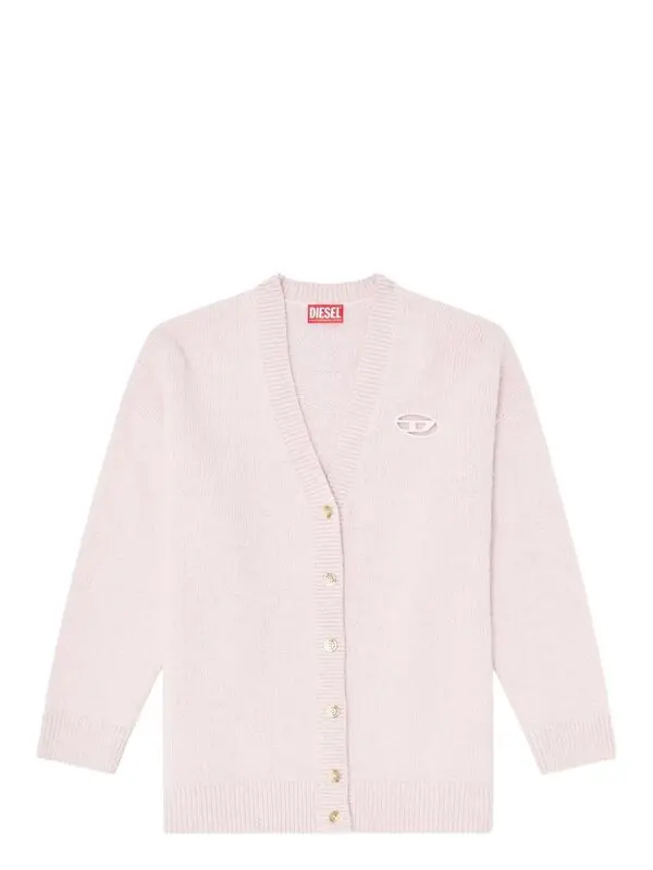 DIESEL® Logo Wool Blend Cardigan - Multicolor