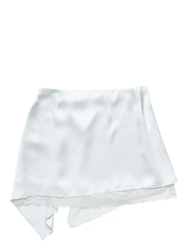 Acne Studios Satin Ruffled Lace Mini Skirt - Multicolor