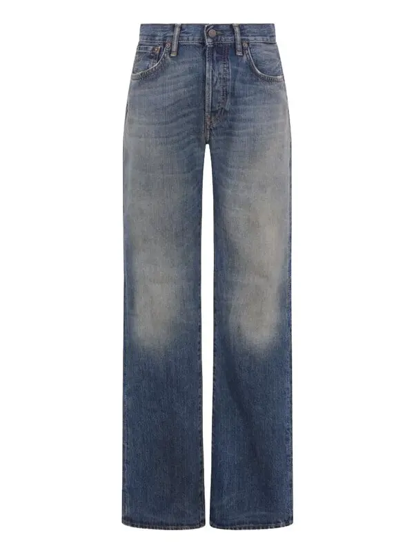 Acne Studios Slim Fit Distressed Denim Jeans - Multicolor