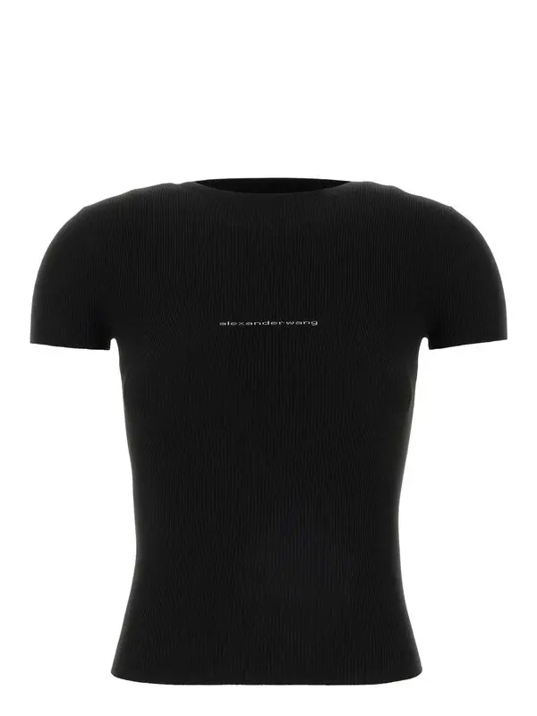 Alexander Wang Stretch Nylon T-shirt - Black