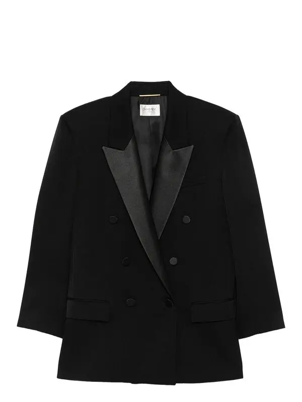 Saint Laurent Wool Blazer - Black