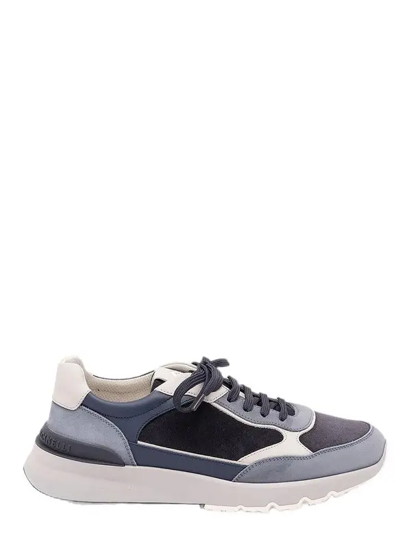 Brunello Cucinelli Nabuk And Suede Runners - Blue