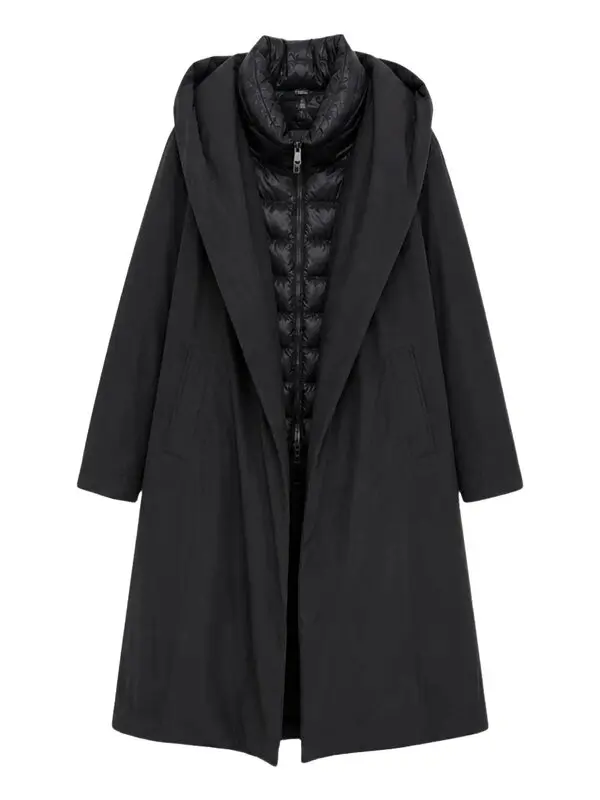 Herno Long Down Puffer Jacket With Hood - Black