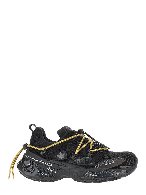 Dsquared2 Faster" Suede And Mesh Sneakers - Black