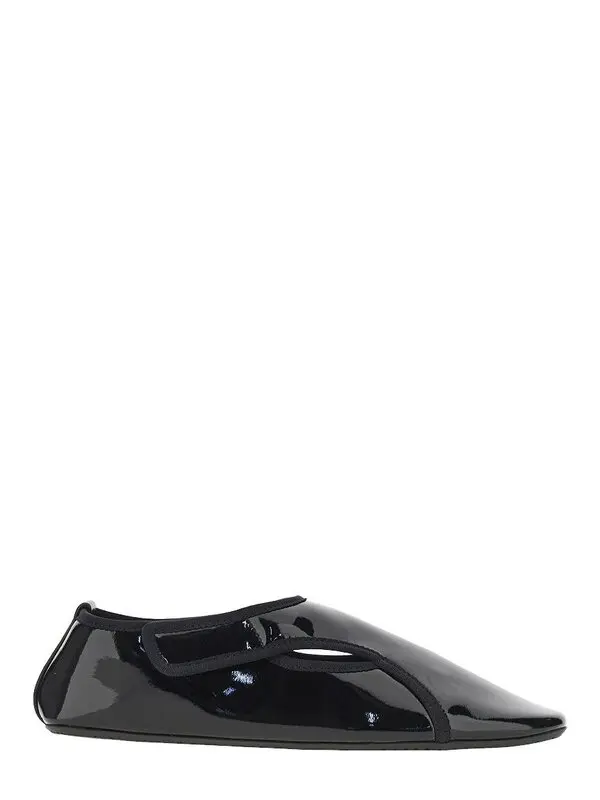 Alaïa Patent Leather Cut-out Slippers - Black