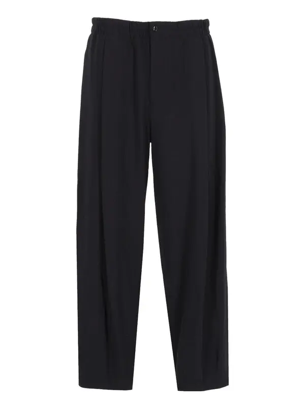 Giorgio Armani Single-pleat Virgin Wool Crepe Trousers - Blue