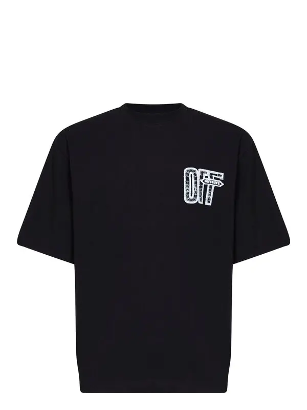 Off-White Black Cotton Jersey Motion Arrow Skate T-shirt - Multicolor