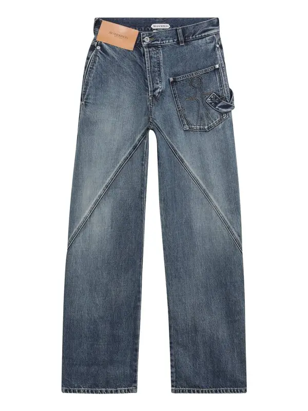JW Anderson Twisted Mid Cotton Jeans - Blue