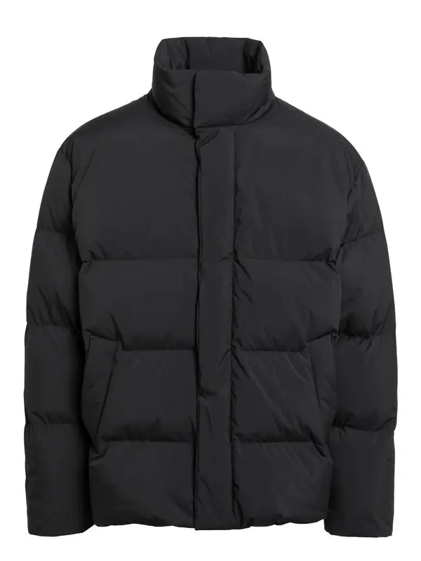 Saint Laurent Quilted High-neck Jacket - Black