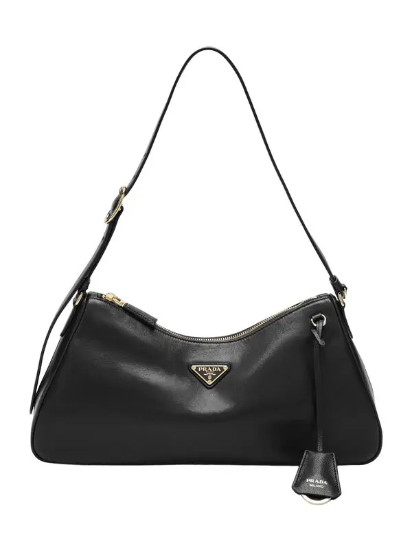 Prada Aimee Shoulder Bag In Nappa Leather - Black
