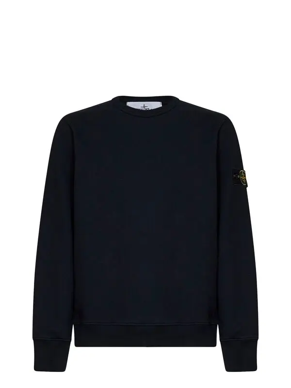 Stone Island Blue Organic Stretch Cotton Crewneck Sweatshirt - Multicolor
