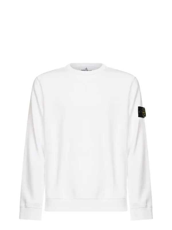 Stone Island White Organic Stretch Cotton Crewneck Sweatshirt - Multicolor