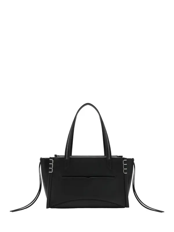 JW Anderson Elongated Loafer Cabas Bag In Leather - Black