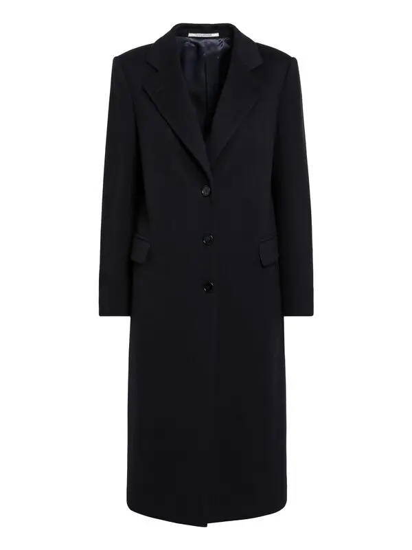 Tagliatore Wool Blend Single-breasted Coat - Blue