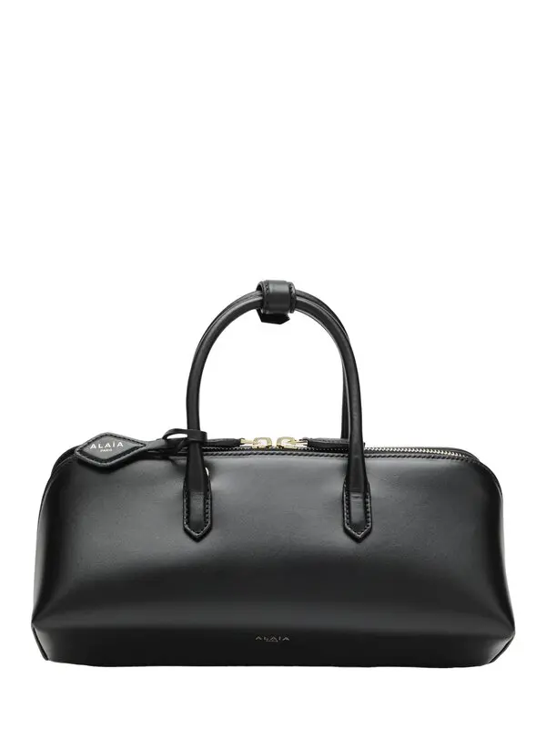 Alaïa Small Delta Bag In Box Calf Leather - Black