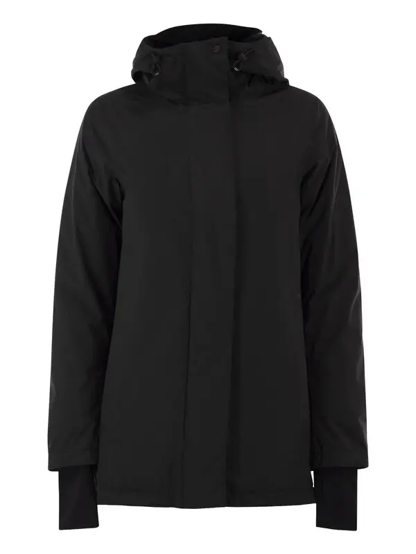 Herno A-shape 2layers Hooded Parka - Black