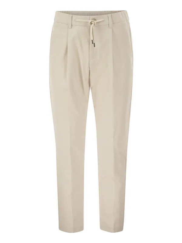 Herno Technical Fabric Drawstring Trousers - Cream