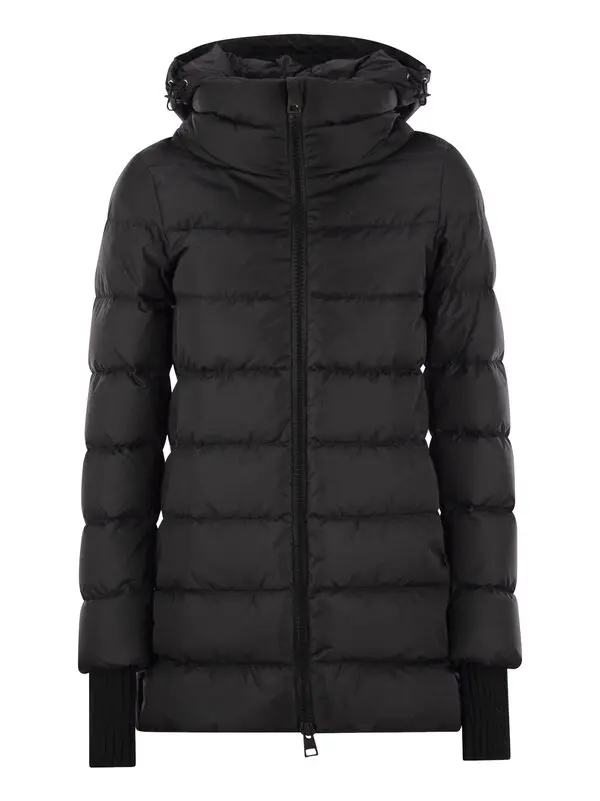 Herno Medium Down Jacket With Hood - Black