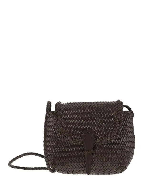 Dragon Diffusion Mini City Bag Woven Leather Bag - Brown