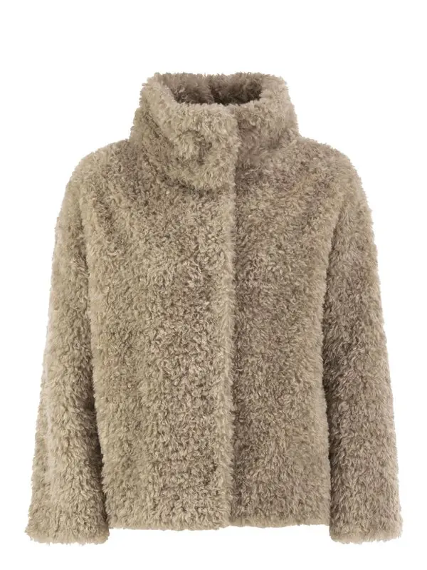 Herno Teddy Shearling-effect Jacket - Cream