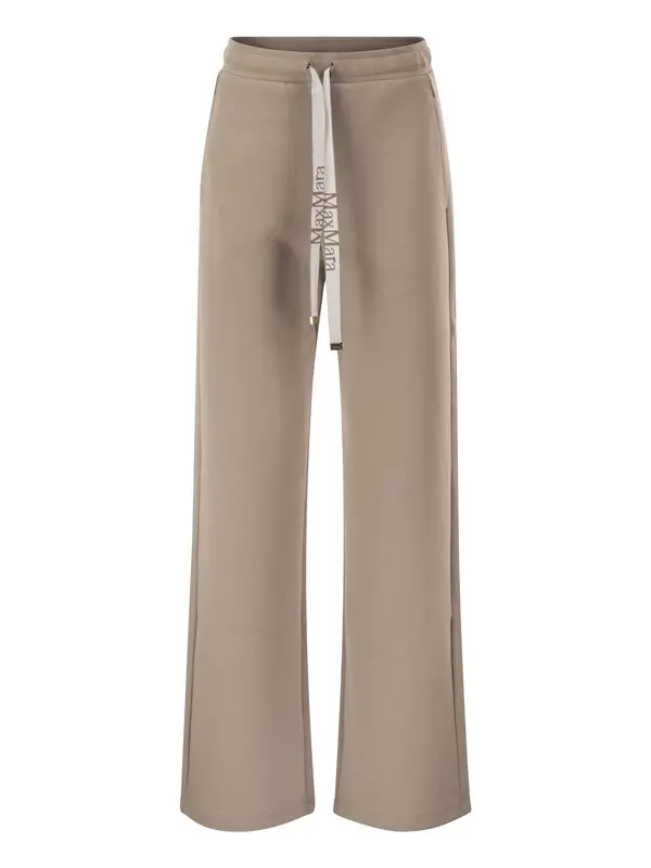 Max Mara Wide Jersey Trousers - Cream