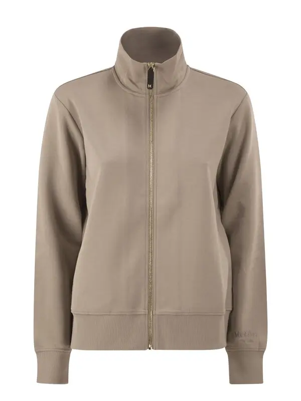Max Mara High-neck Zip-up Sweatshirt - Cream
