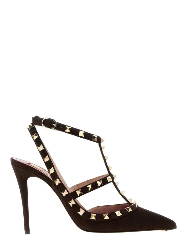 Valentino Garavani Suede Rockstud Pumps - Brown