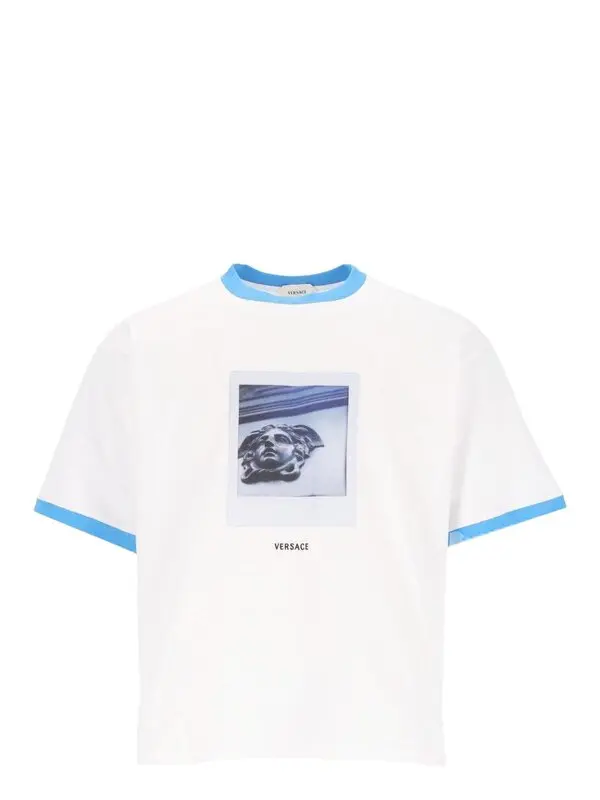 Versace Regular-fit Cotton Jersey T-shirt With Print - White