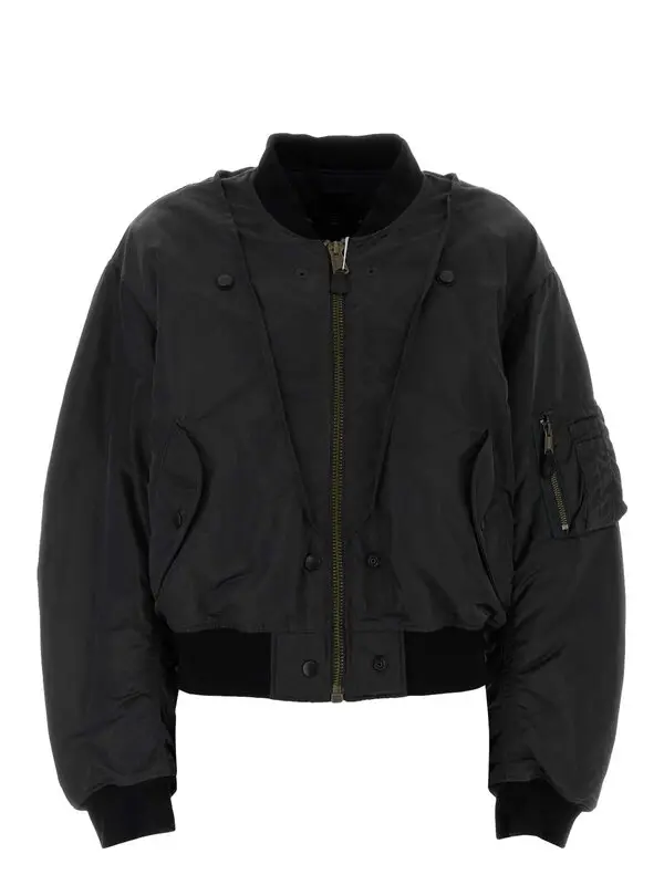 MAISON MARGIELA Slate Nylon Bomber Jacket - Black